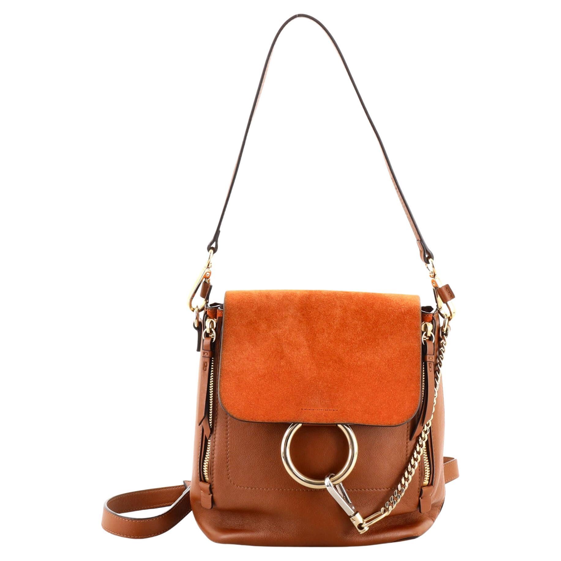 Chloe Faye Backpack Leather and Suede Mini at 1stDibs