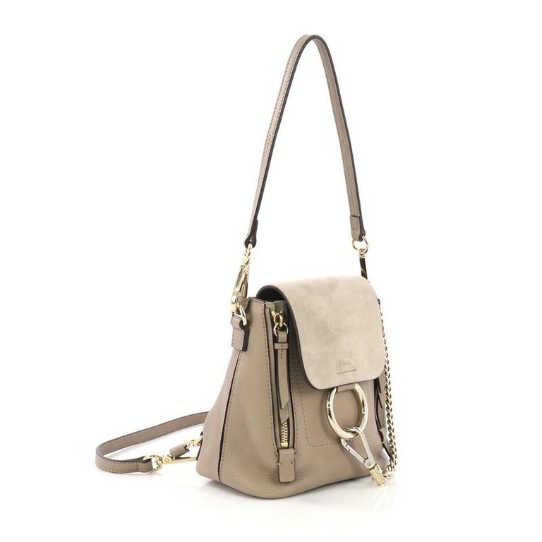 Chloe Faye Backpack Leather and Suede Mini at 1stDibs