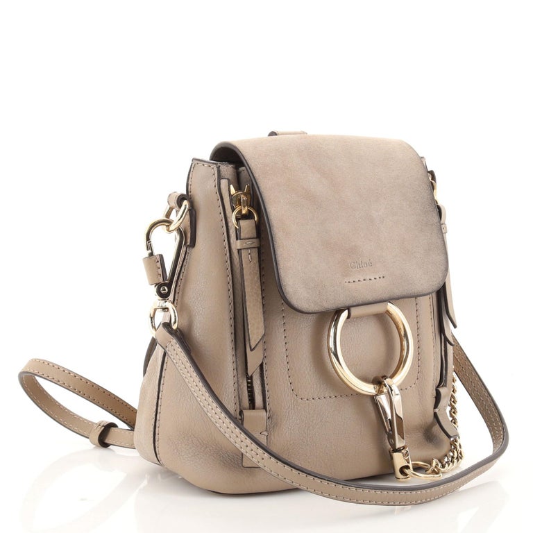 Chloe Faye Backpack Leather and Suede Mini at 1stDibs