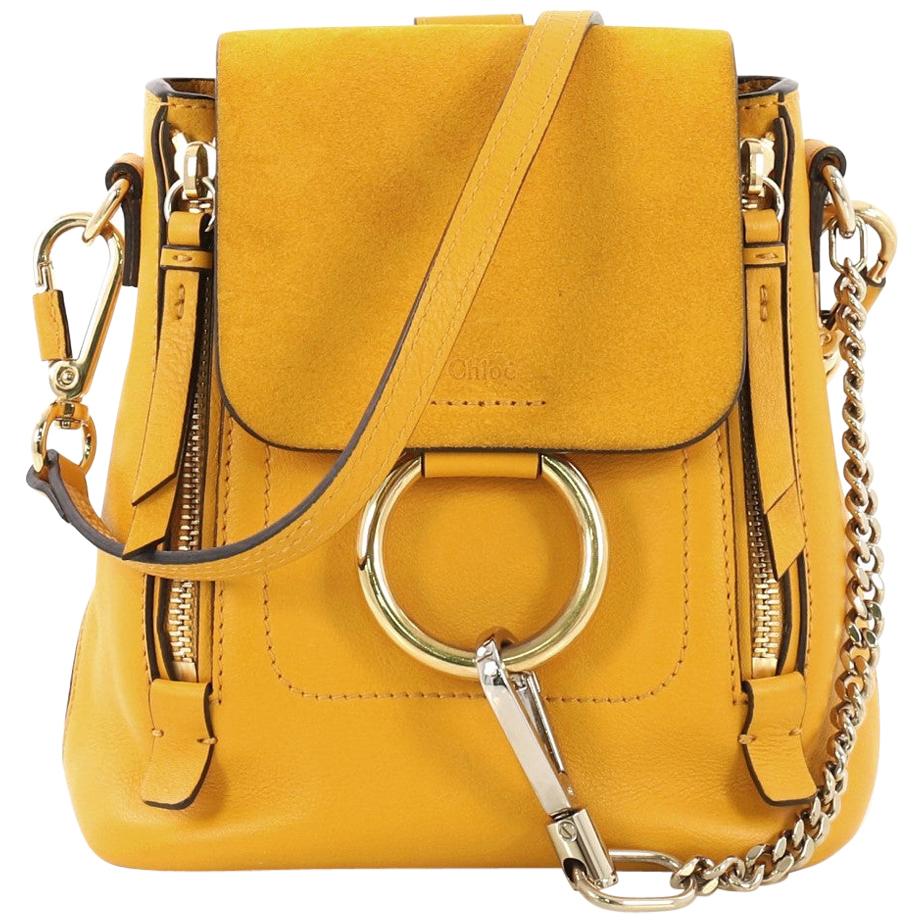 Chloe Faye Backpack Leather and Suede Mini at 1stDibs