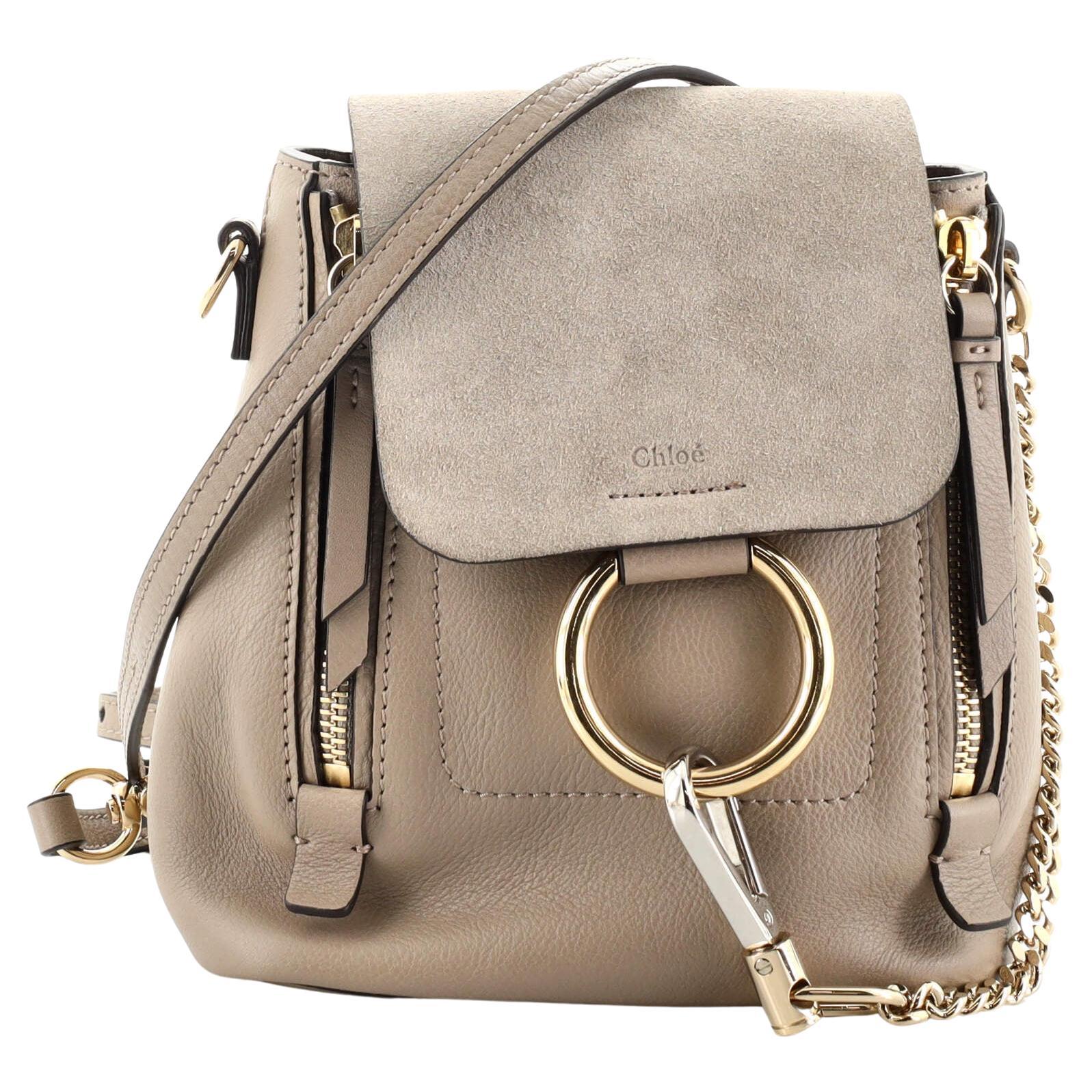 Chloe Faye Backpack Leather and Suede Mini at 1stDibs