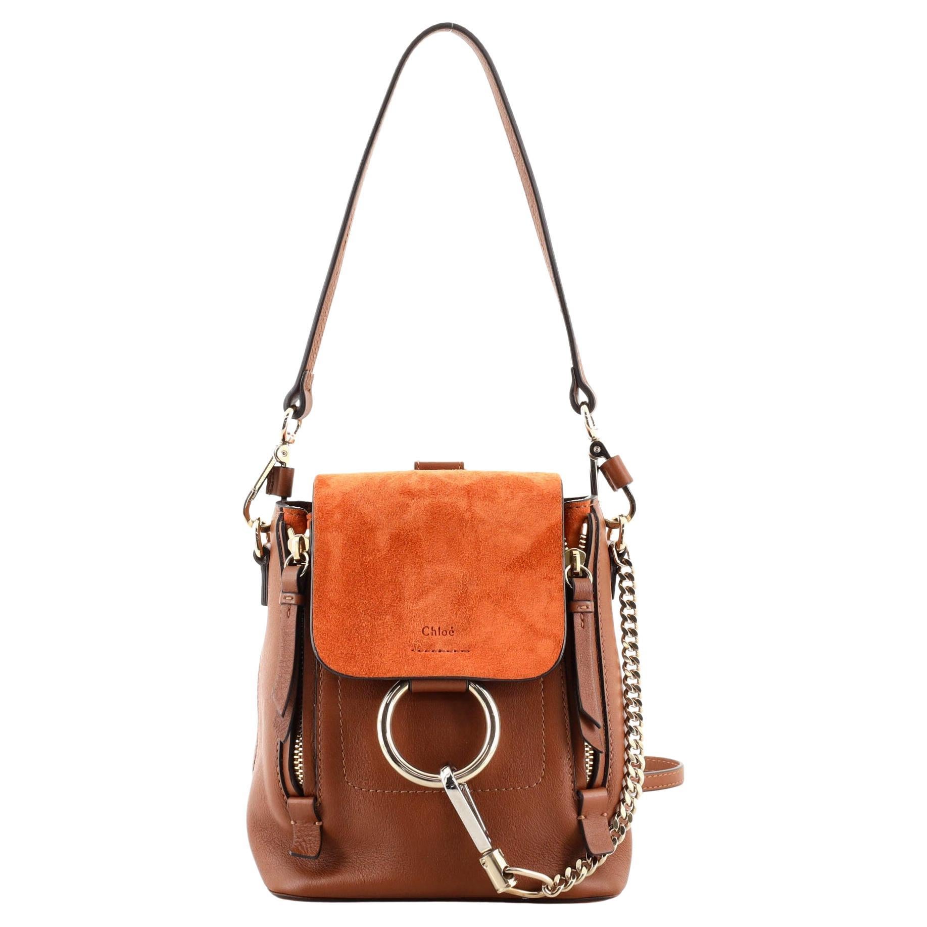 Chloe Faye Backpack Leather and Suede Mini at 1stDibs