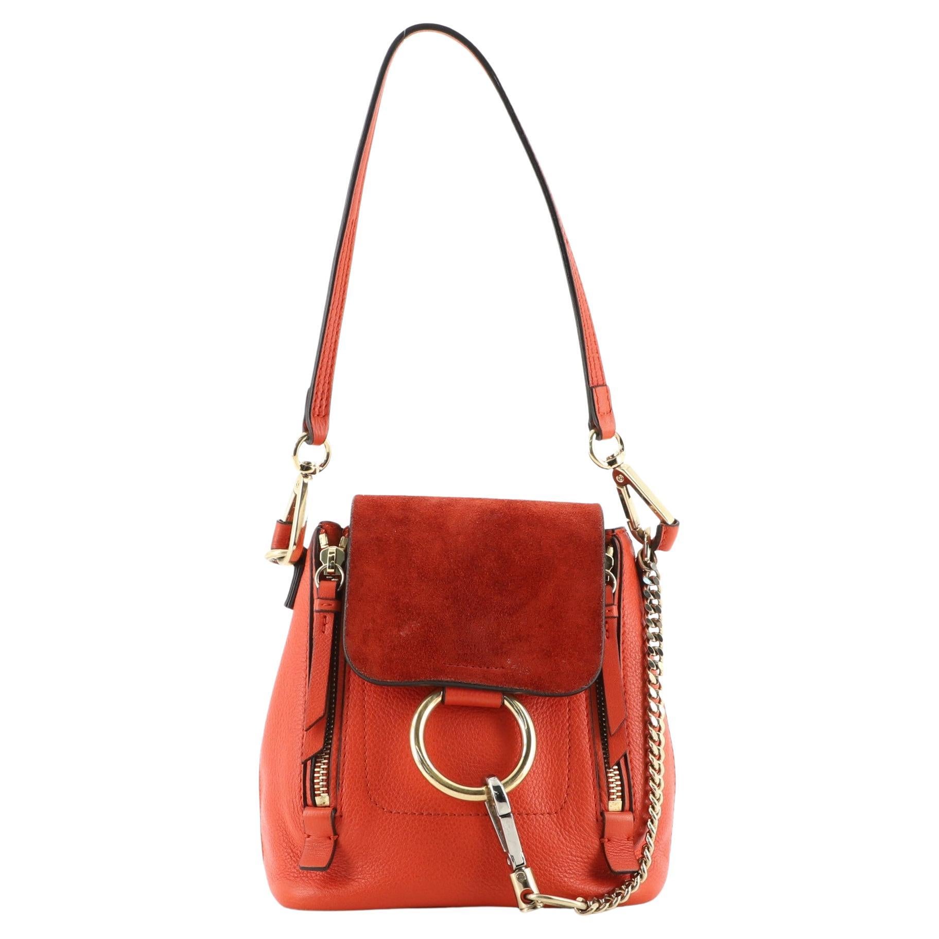 Chloe Faye Backpack Leather and Suede Mini at 1stDibs