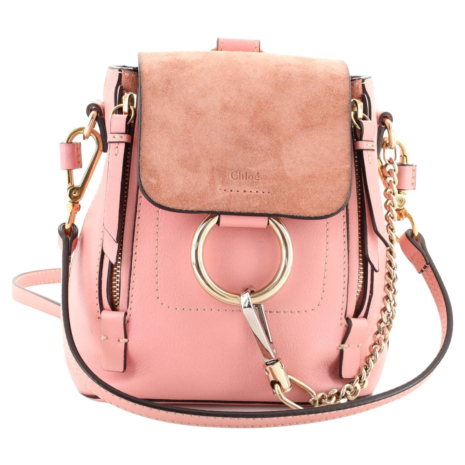 Chloe Black Leather and Suede Small Faye Day Backpack For Sale at 1stDibs