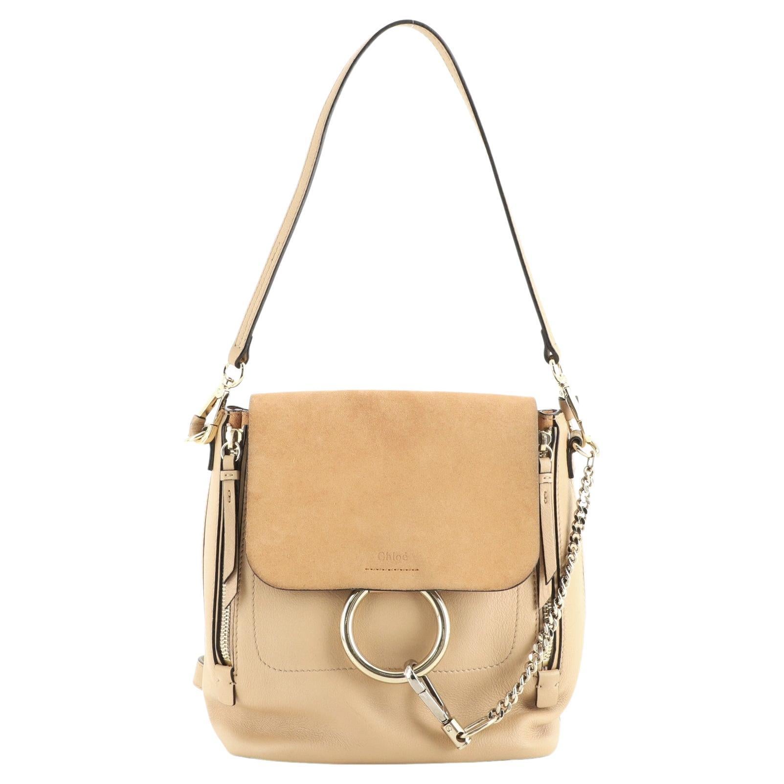 Chloe Cloudy Blue Leather and Suede Mini Faye Daye Backpack at 1stDibs ...