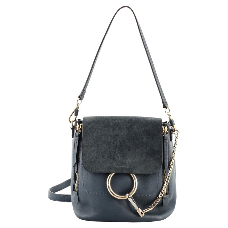 Chloe Faye Backpack Leather and Suede Small For Sale at 1stDibs