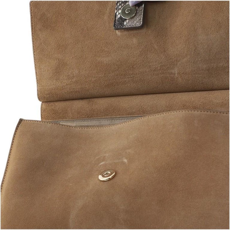 Chloe Faye Shoulder Bag Python and Suede Medium at 1stDibs