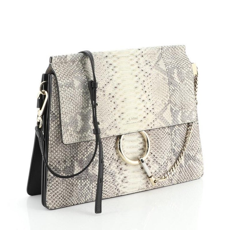 Chloe Faye Shoulder Bag Python Medium at 1stDibs
