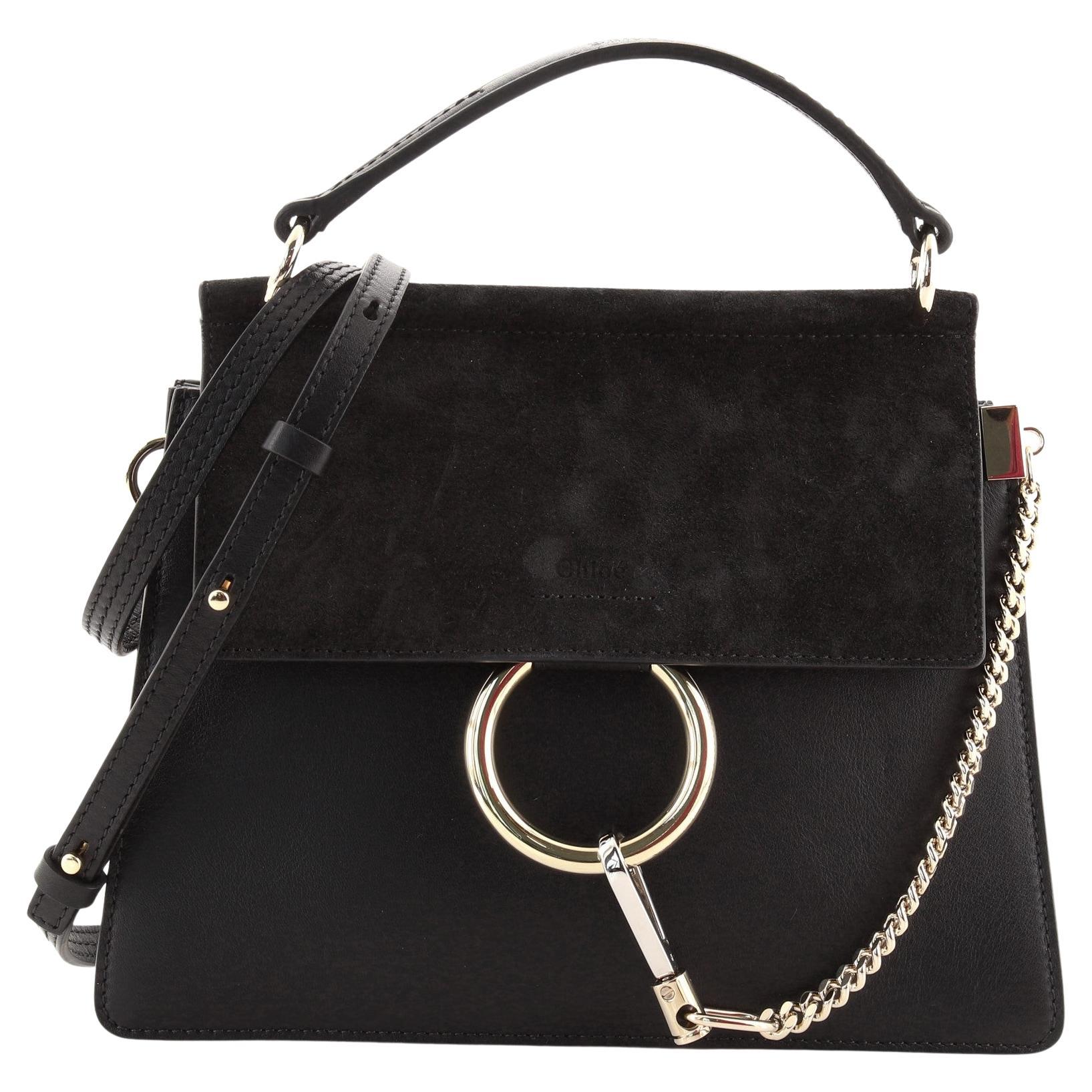 CHLOE Shoulder Bag - Charcoal Leather Paddington Capsule PadLock Chain ...