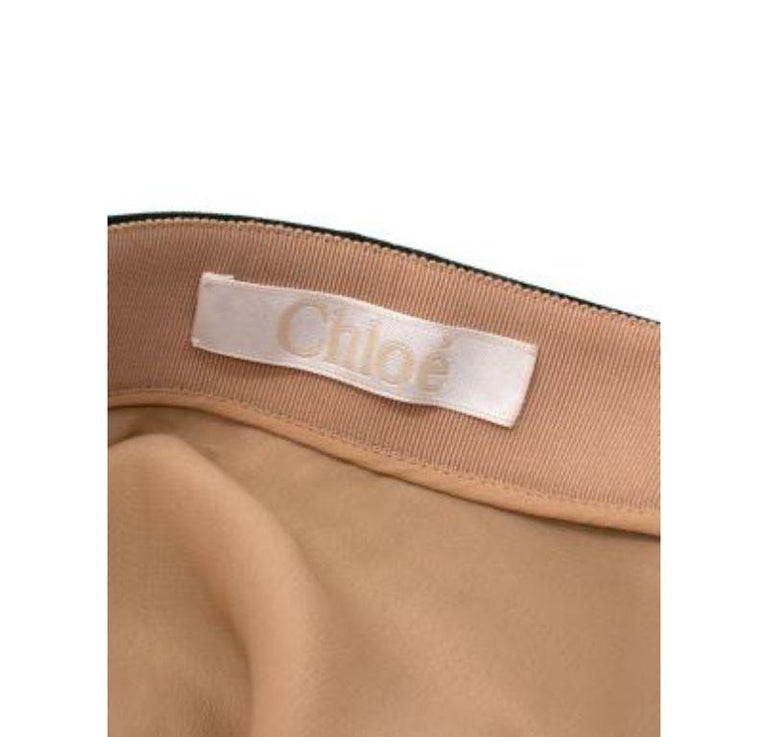 Chloe Forest Green Pleated Skirt For Sale at 1stDibs