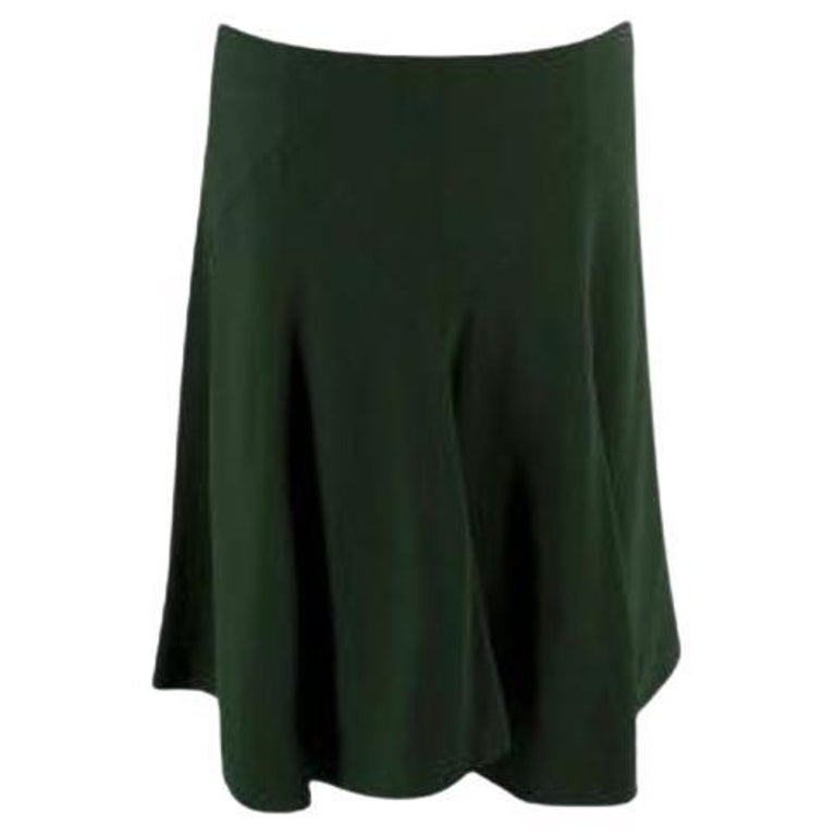 Chloe Forest Green Pleated Skirt For Sale at 1stDibs