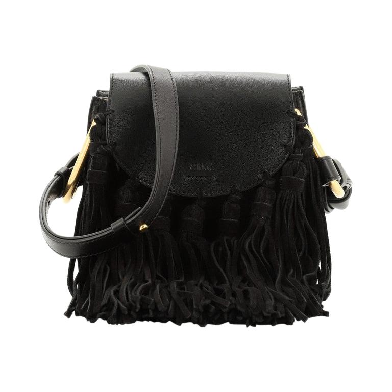 Chloe Fringe Tassel Hudson Bag Leather Mini at 1stDibs