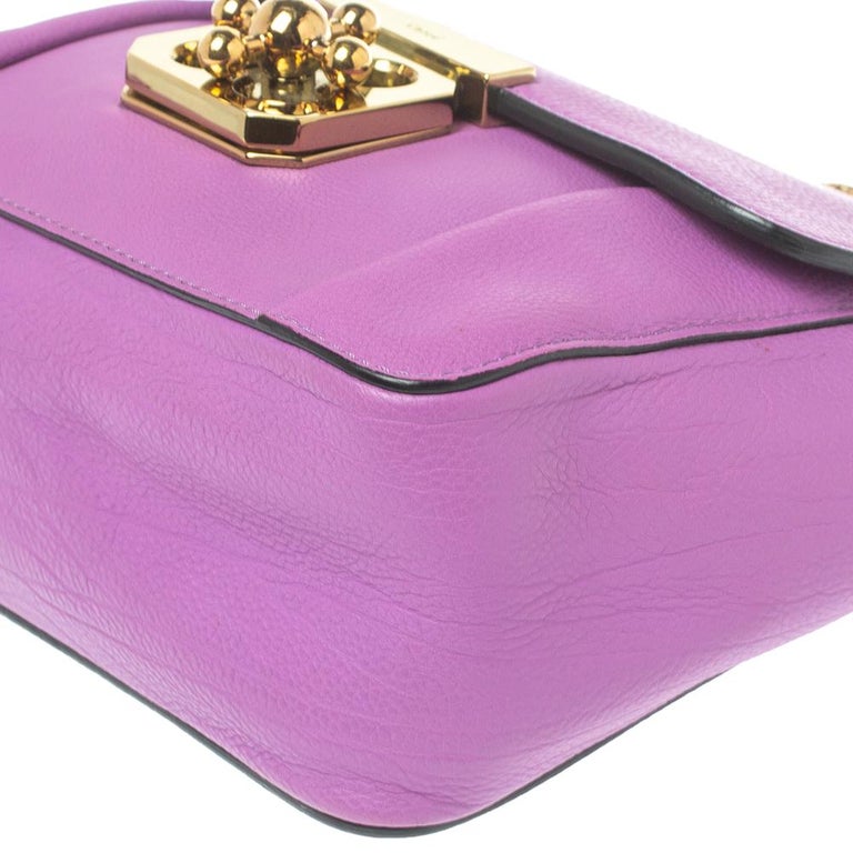 Chloe Fuchsia Leather Small Elsie Shoulder Bag at 1stDibs