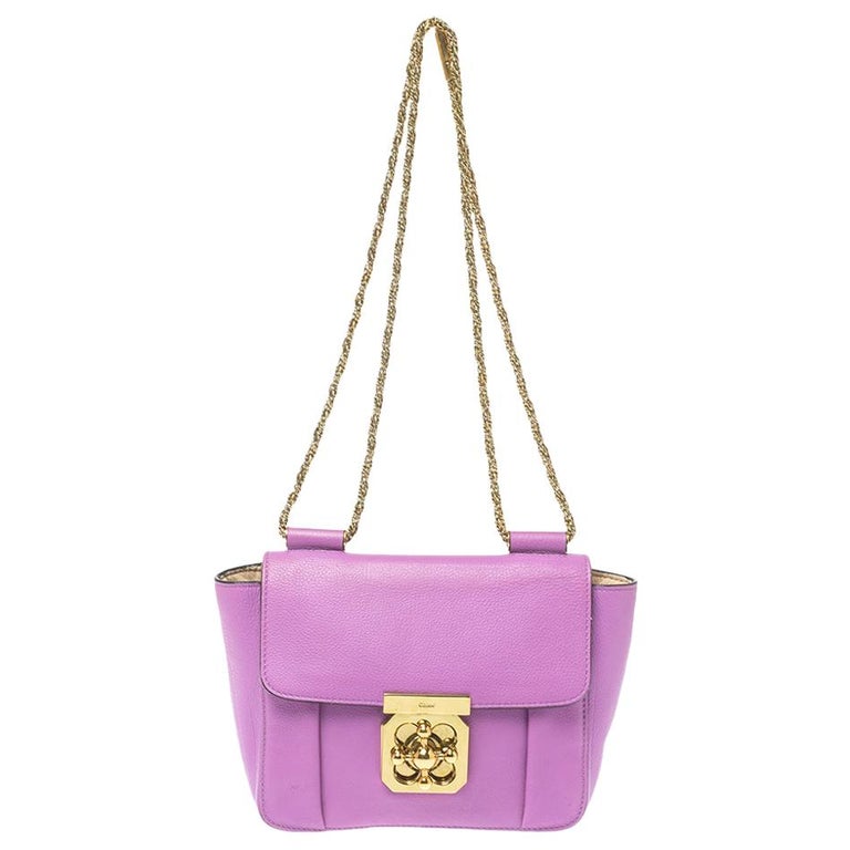 Chloe Fuchsia Leather Small Elsie Shoulder Bag at 1stDibs