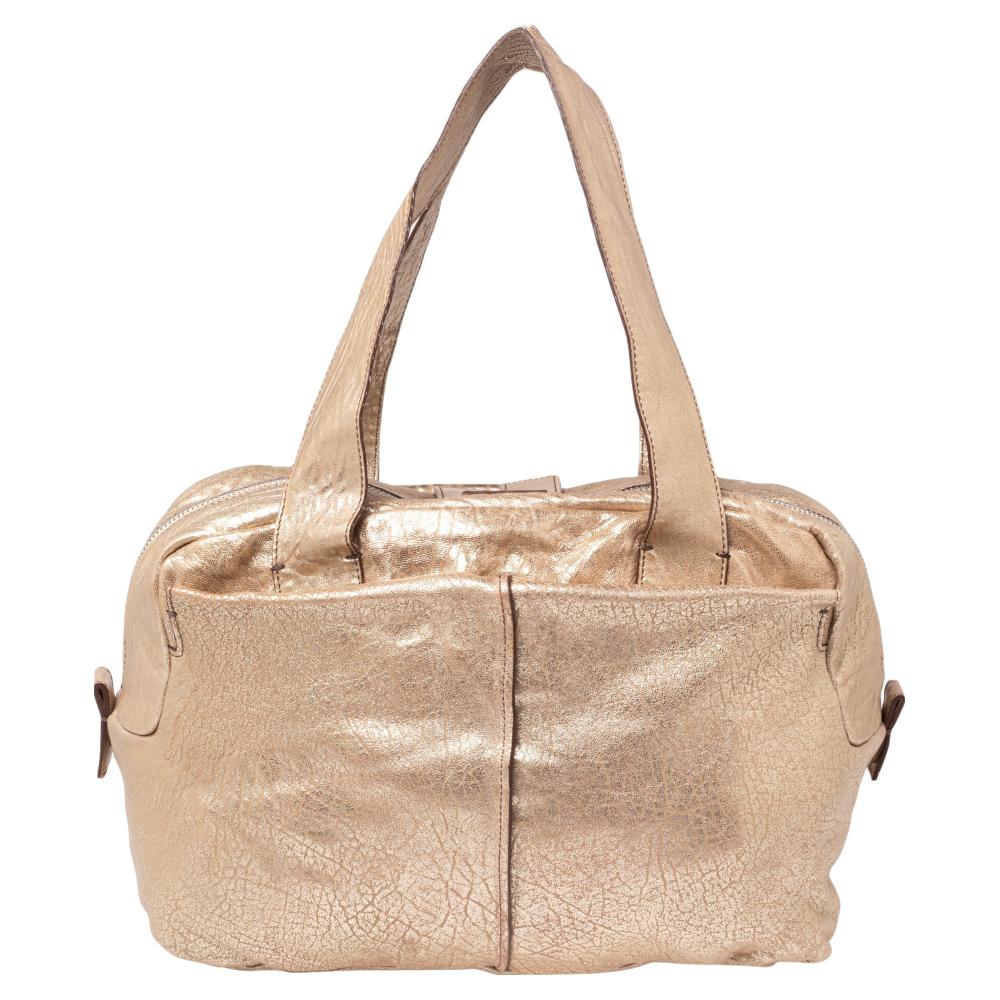 Chloe Gold Leather Saskia Satchel at 1stDibs | saskia handbags, chloe ...