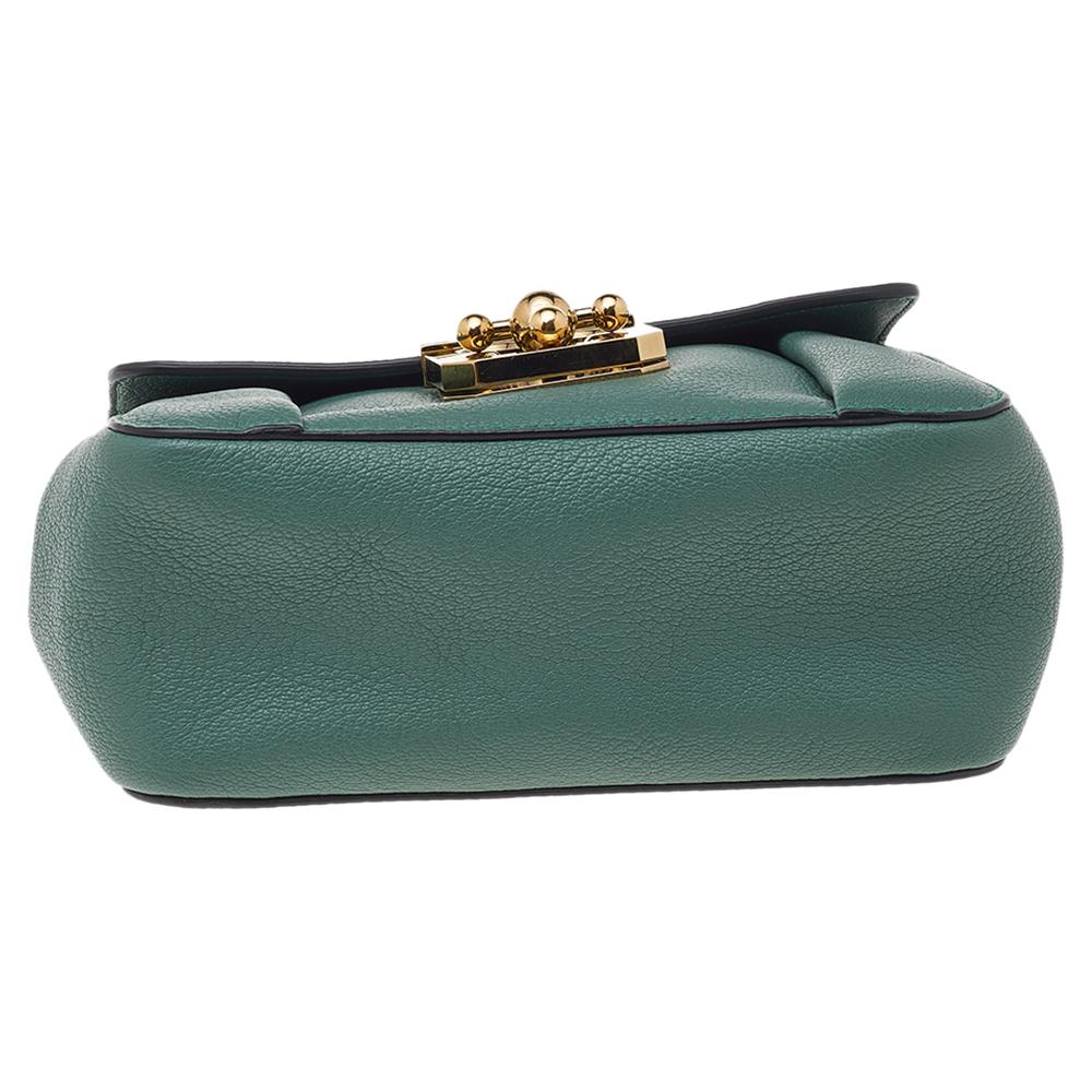Chloe Green Leather Small Elsie Shoulder Bag at 1stDibs
