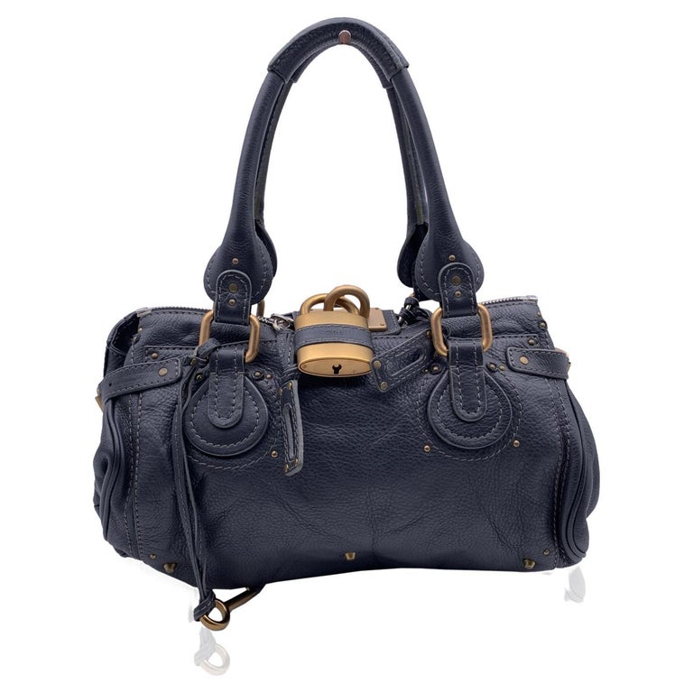 Chloe Grey Leather Paddington Bag Tote Satchel Handbag For Sale at 1stDibs