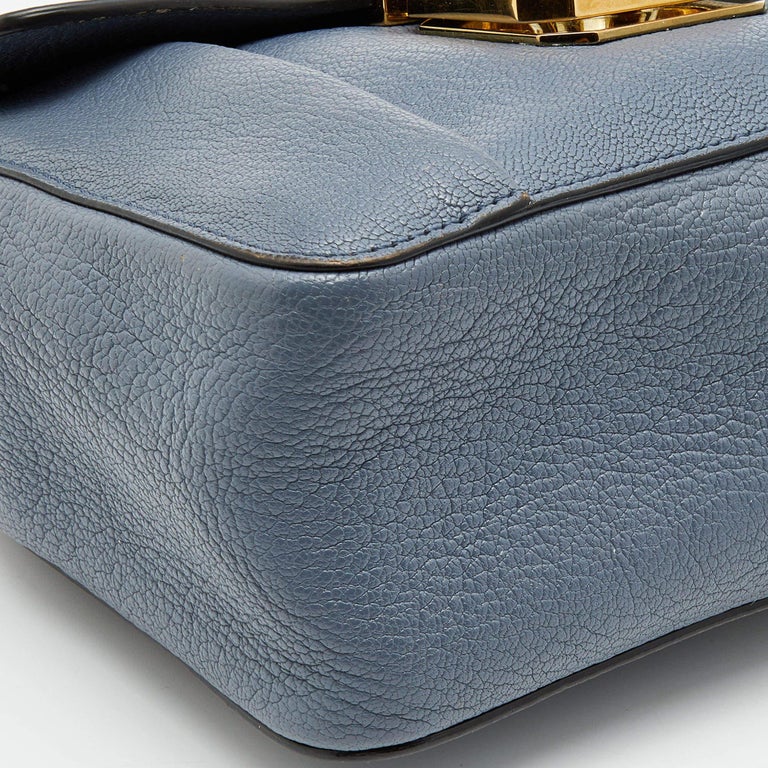 Chloé Grey Leather Small Elsie Shoulder Bag For Sale at 1stDibs