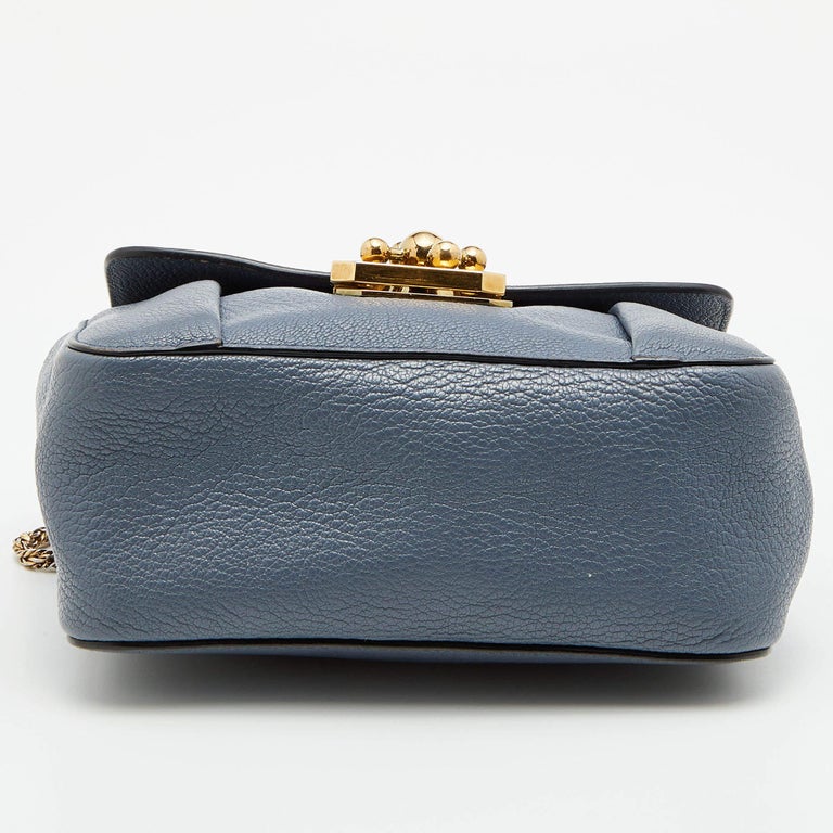 Chloé Grey Leather Small Elsie Shoulder Bag For Sale at 1stDibs