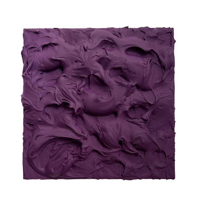 Chloe Hedden - "Deep Purple Excess" Wall Sculpture monochrome, violet ...