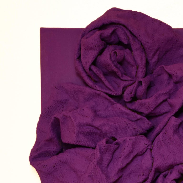Chloe Hedden - Violet Folds (hardened fabric, purple art, contemporary ...
