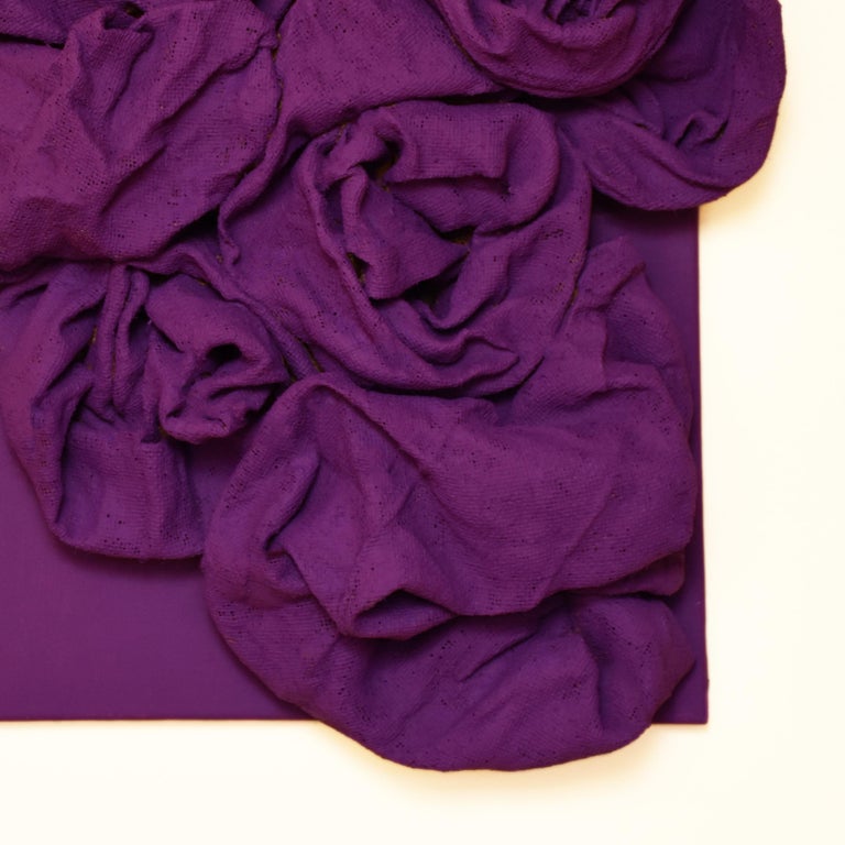 Chloe Hedden - Violet Folds (hardened fabric, purple art, contemporary ...