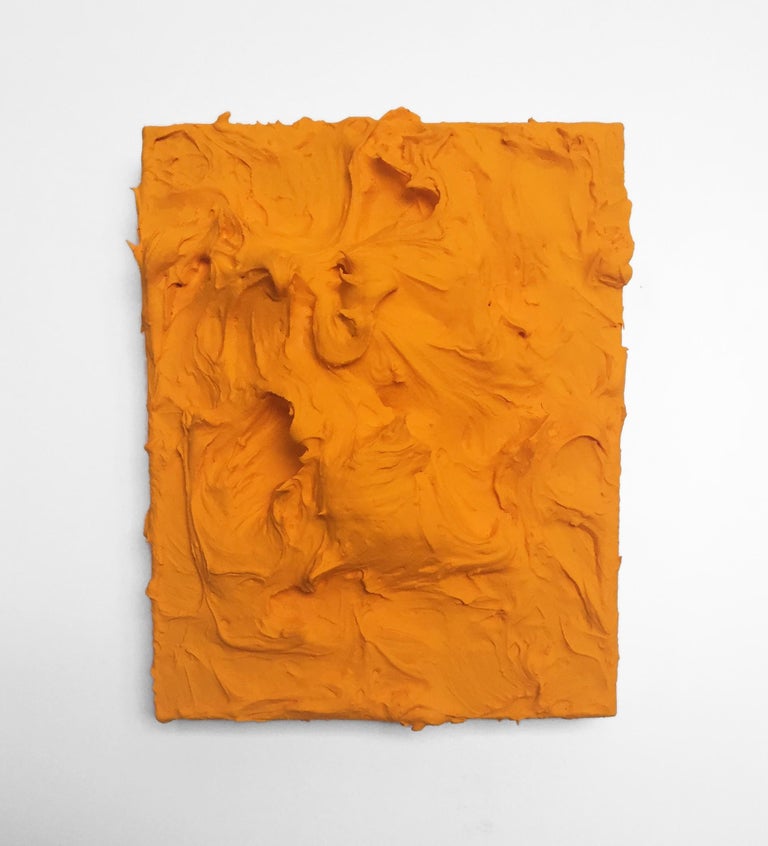 Chloe Hedden - Mango Excess (impasto texture thick small painting ...
