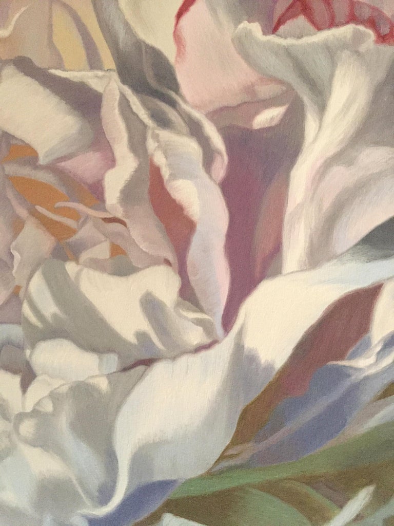 Chloe Hedden - Salt Spring Peony 8 (floral painting pastels flower oil ...
