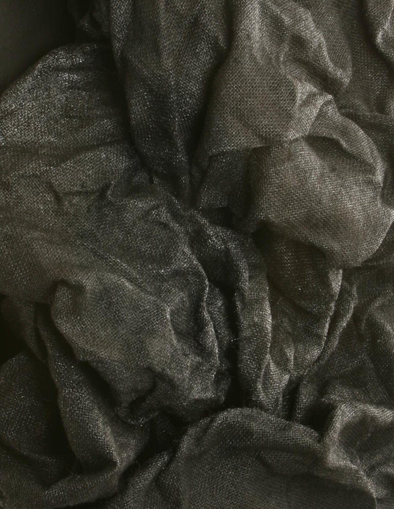 Chloe Hedden - BLACK FOLDS (fabric art, wall sculpture, dark art ...