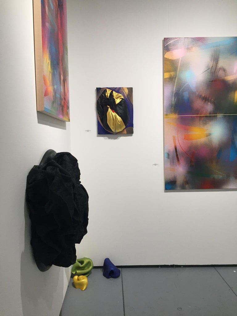 Chloe Hedden - BLACK FOLDS (fabric art, wall sculpture, dark art ...