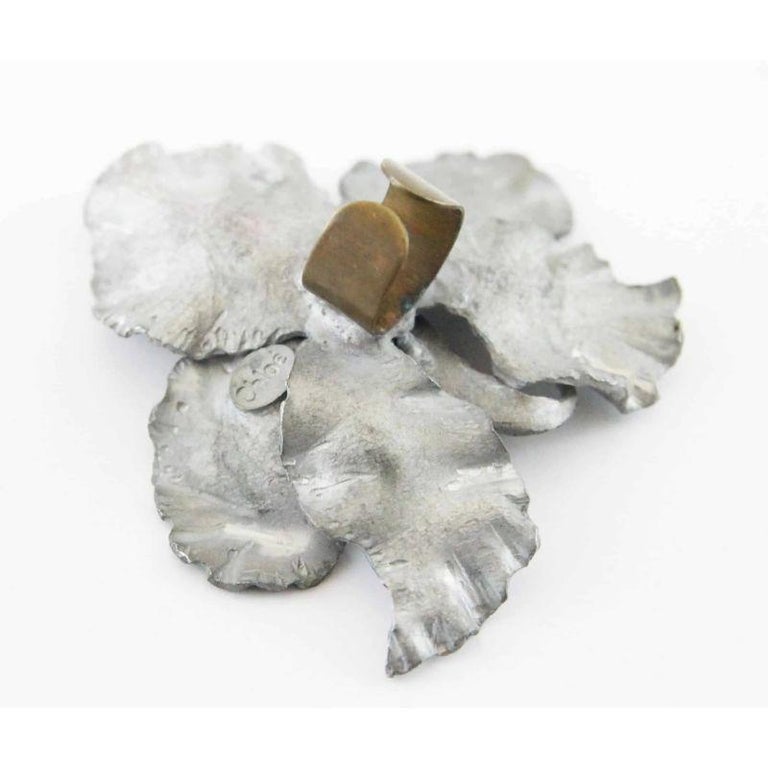 Chloé Impressive Vintage Lys Silver Ring, 90s For Sale at 1stDibs