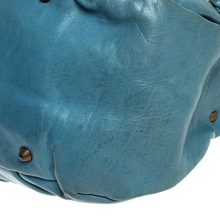 Chloe Light Blue Leather Heloise Satchel at 1stDibs | blue leather ...