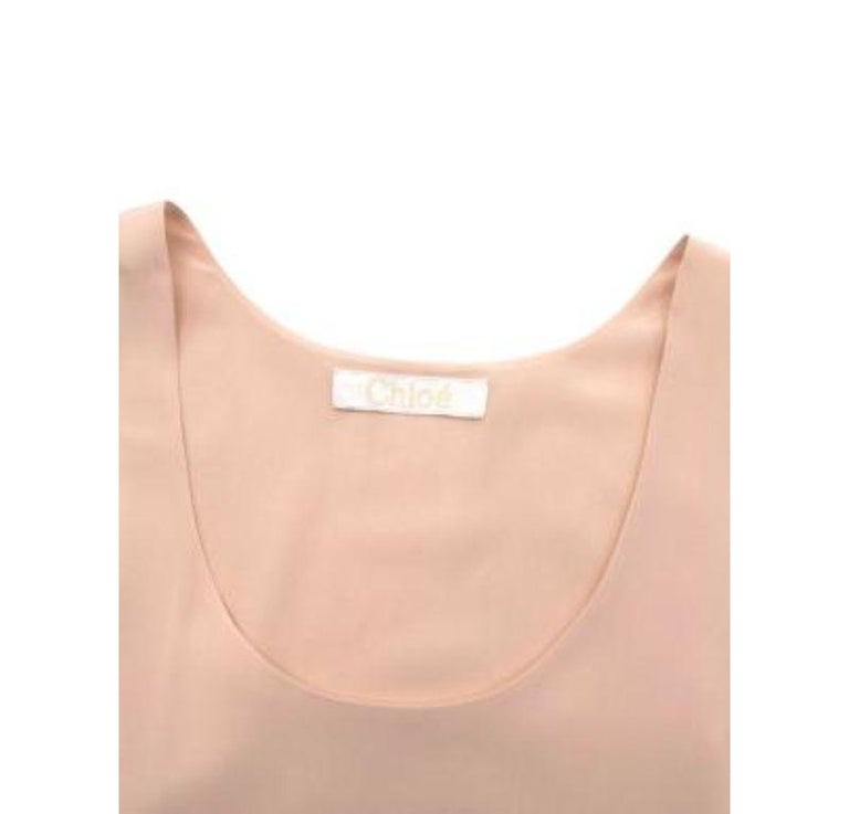 Chloe Light Powder Pink Silk Top For Sale at 1stDibs