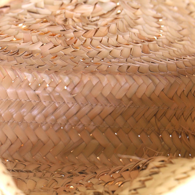 Chloe Marcie Basket Crossbody Bag Raffia and Leather Mini at 1stDibs