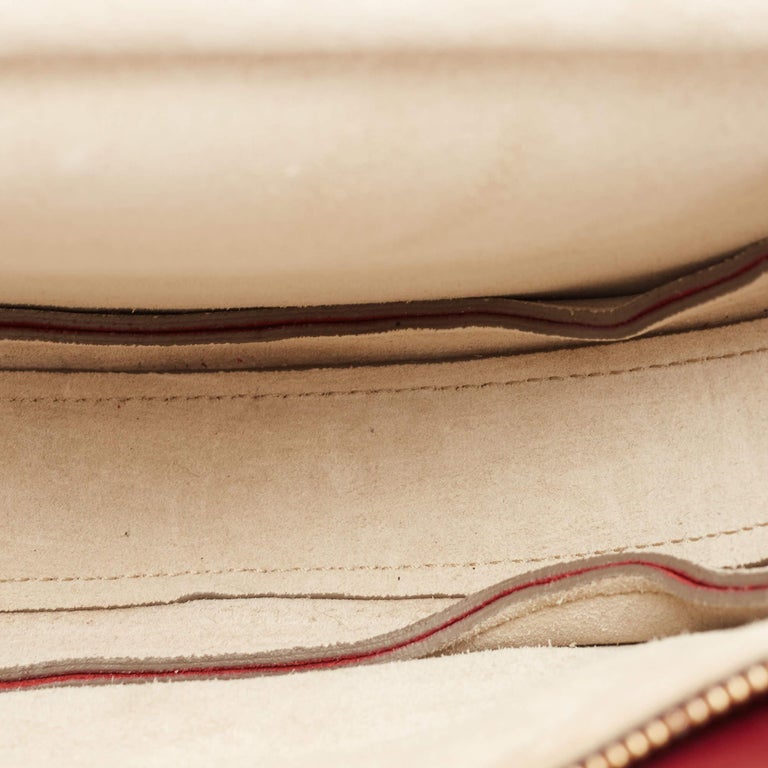 Chloe Maroon Leather and Suede Small Pixie Round Crossbody Bag For Sale ...