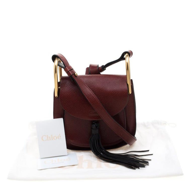 Chloe Maroon Leather Mini Hudson Shoulder Bag at 1stDibs