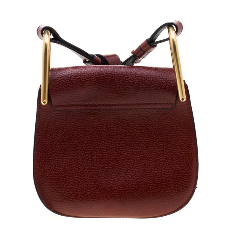 Chloe Maroon Leather Mini Hudson Shoulder Bag at 1stDibs
