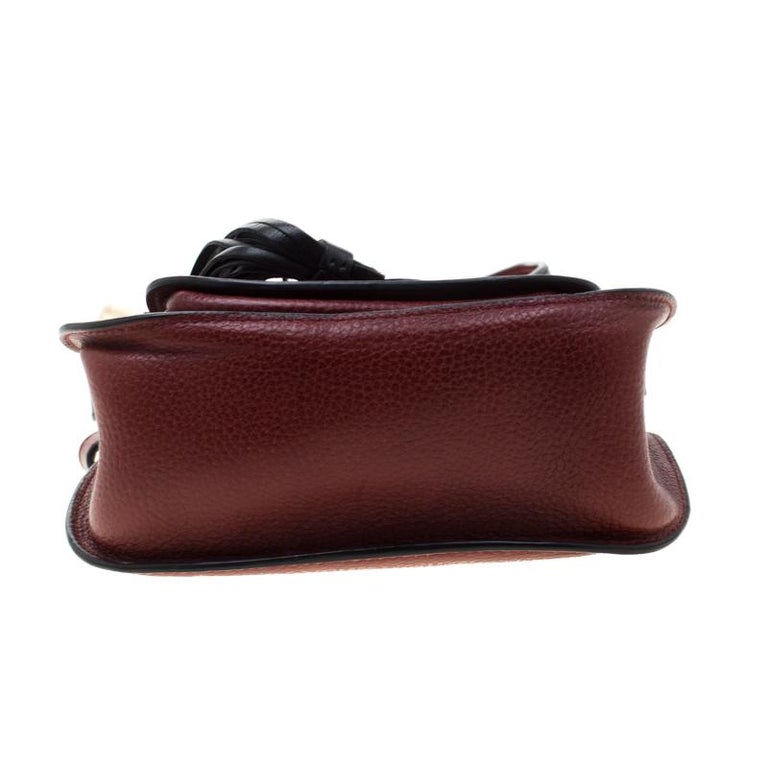 Chloe Maroon Leather Mini Hudson Shoulder Bag at 1stDibs