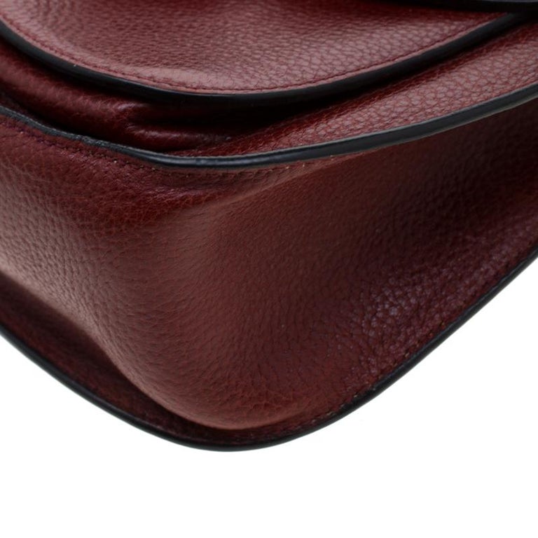 Chloe Maroon Leather Mini Hudson Shoulder Bag at 1stDibs