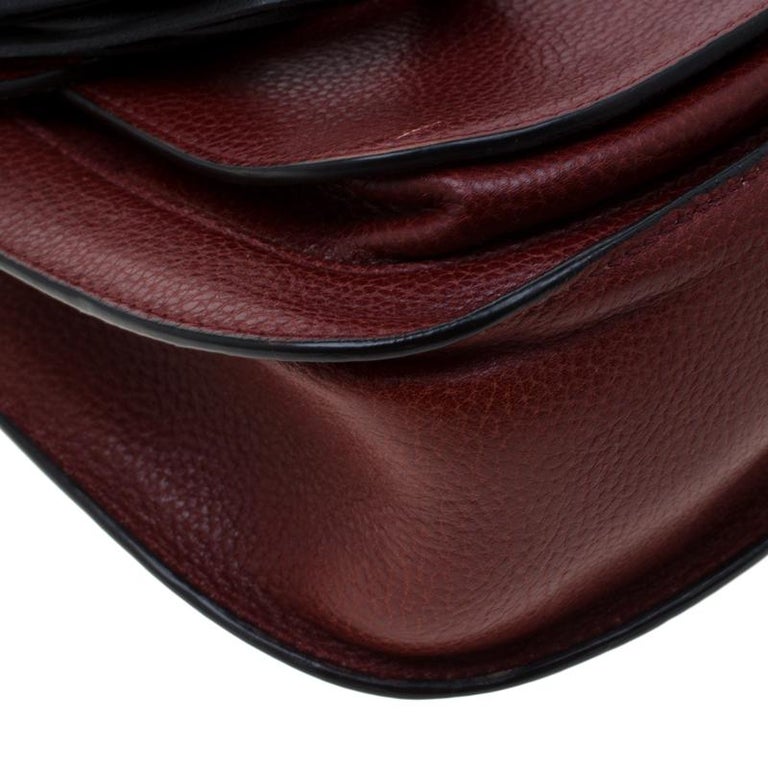 Chloe Maroon Leather Mini Hudson Shoulder Bag at 1stDibs