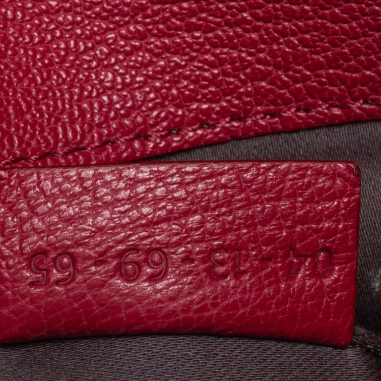 Chloe Maroon Leather Top Zip Convertible Satchel at 1stDibs