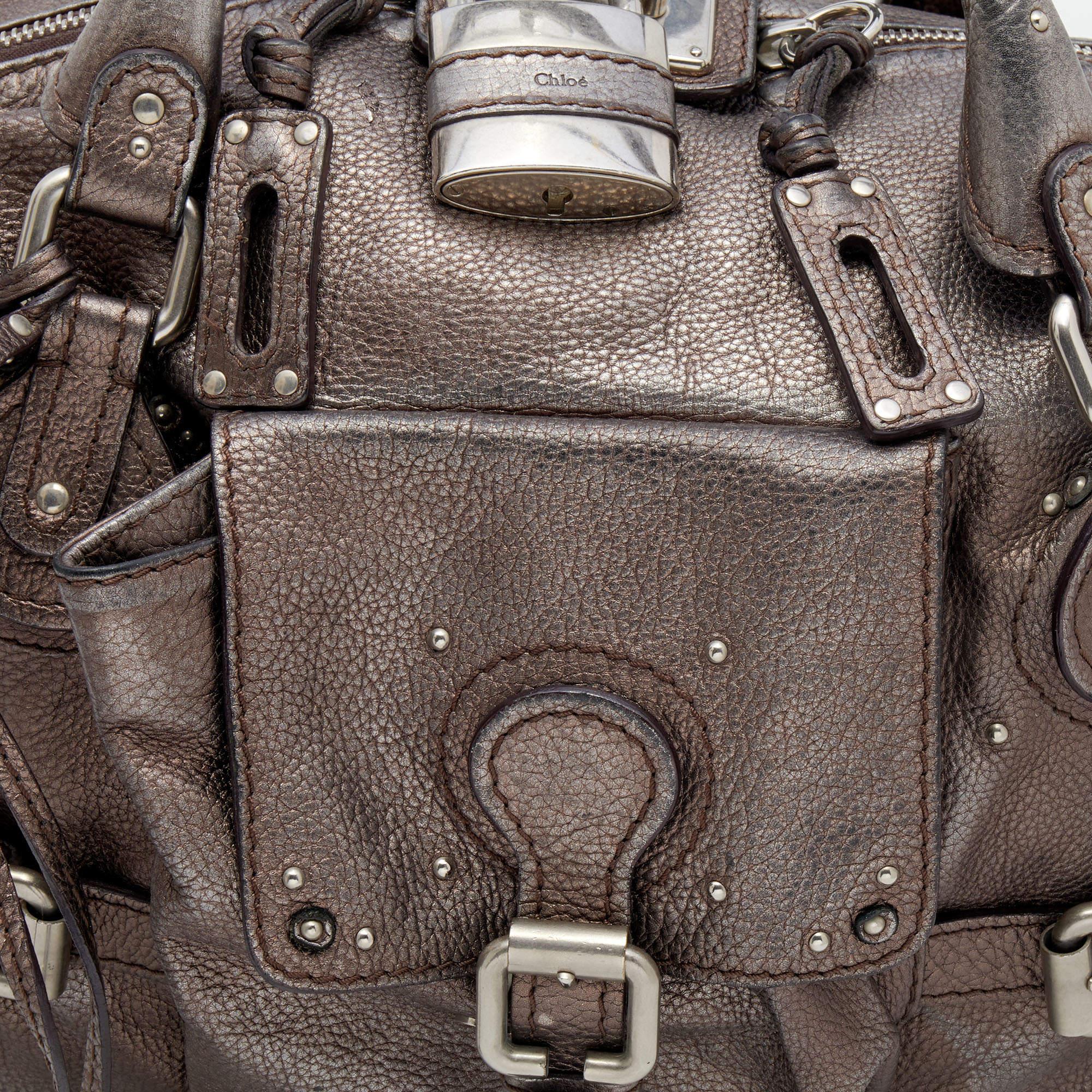 Chloe Metallic Brown Leather Paddington Satchel For Sale at 1stDibs