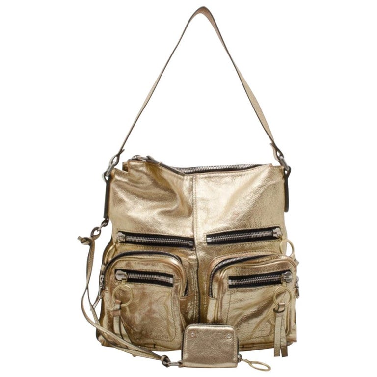 Chloe Metallic Gold Large Shoulder Bag For Sale at 1stDibs