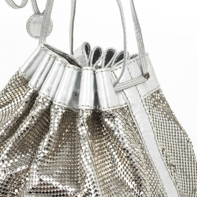 Chloe Metallic Mesh Drawstring Bag For Sale at 1stDibs