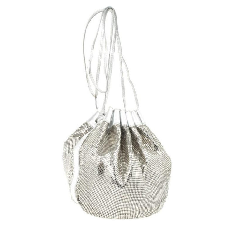 Chloe Metallic Mesh Drawstring Bag For Sale at 1stDibs