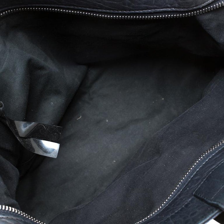 Chloe Midnight Blue Leather Front Pocket Tote at 1stDibs