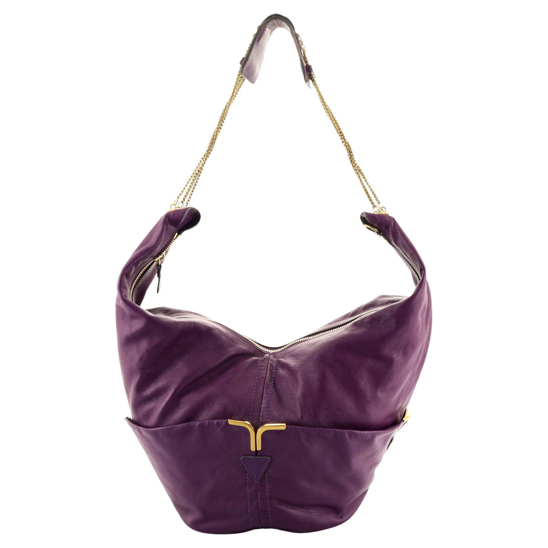 Chloe Burgundy Patent Leather Large Bay Hobo For Sale at 1stDibs ...