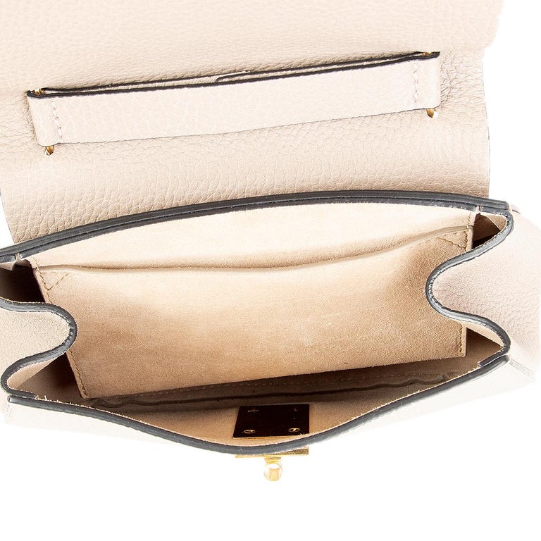 CHLOE Motty Grey taupe leather MINI DREW Shoulder Bag at 1stDibs