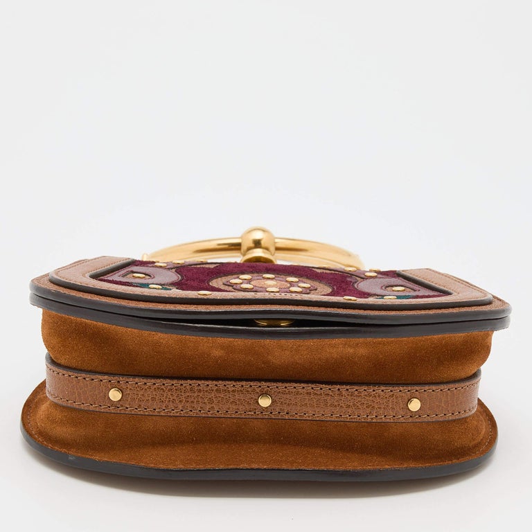 Chloe Multicolor Leather and Suede Nile Bracelet Crossbody Bag For Sale ...