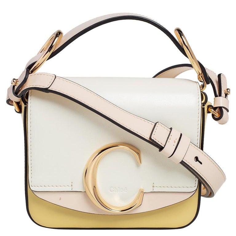 Chloe Multicolor Leather Mini C Double Carry Top Handle Bag at 1stDibs
